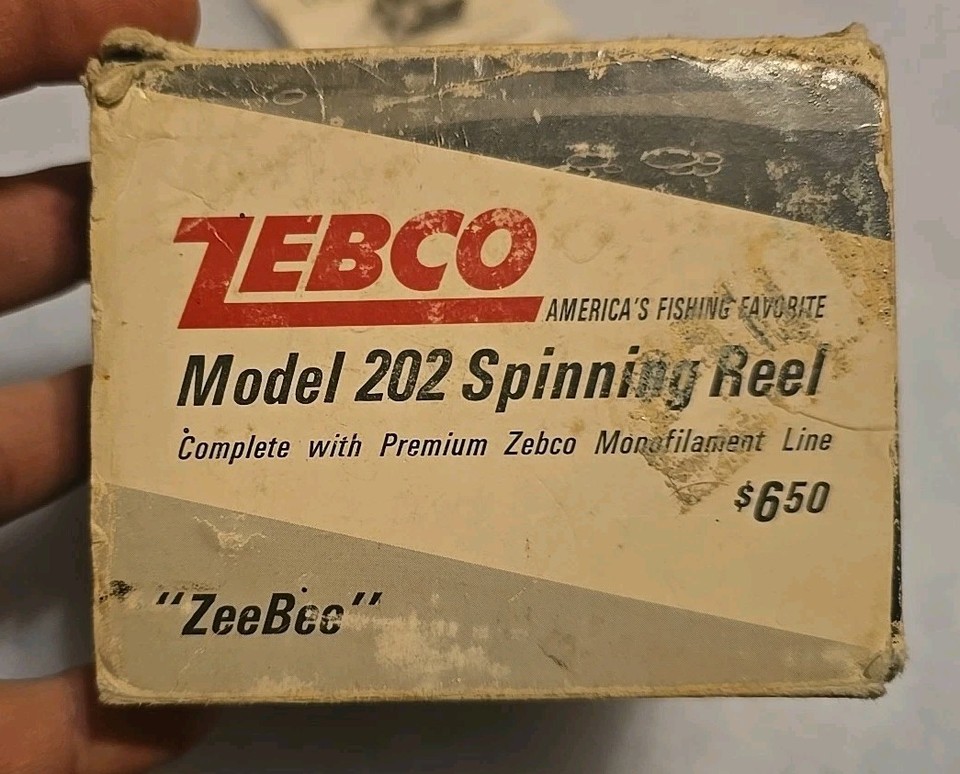 Vintage ZEE BEE Zebco 202 Spinning Reel with Box Manual Insert Made In ...