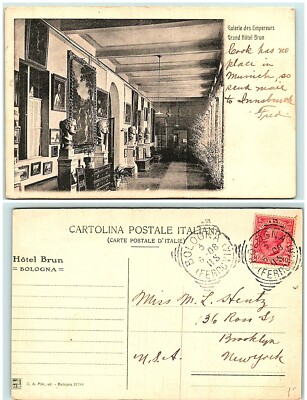 S03-0765, GALERIE DES EMPEREURS, GRAND HOTEL BRUN, *ITALY 1908 TO USA ...