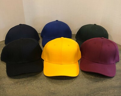 New 6 total Units Blank Baseball Caps in different Colors | eBay