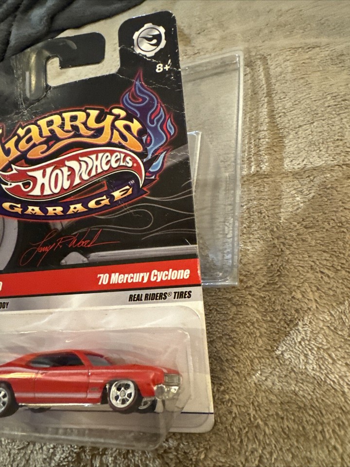 HOT WHEELS LARRY'S GARAGE '70 MERCURY CYCLONE RED Damaged Package(b2 ...