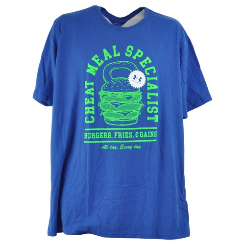 T-Shirt Royal Under Armour Brand Cheat Meal Logo Athlètes Adultes ...
