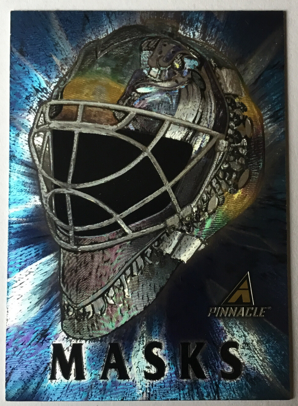 1997-98 Pinnacle Masks Hockey Promo Insert - #6 Guy Hebert Amazing Foil ...