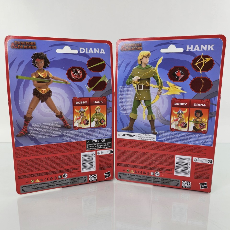 Dungeons & Dragons Cartoon DIANA & HANK Figures Animated Classics 40th ...
