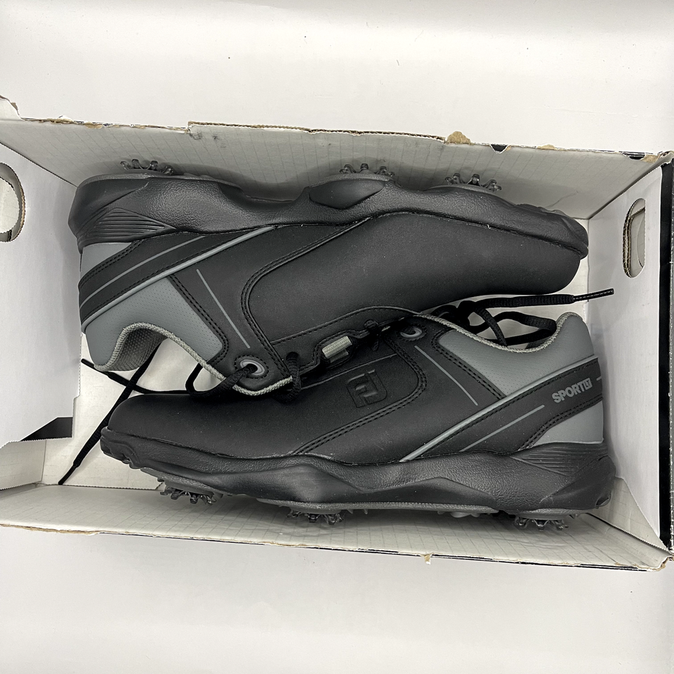 Size 8 M-FootJoy Men's Sport LT Golf Shoes Black/Charcoal (58085) | eBay