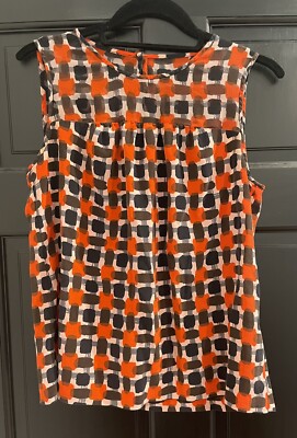 Kate Spade Womens Top Geometric Size 8 Red Black | eBay