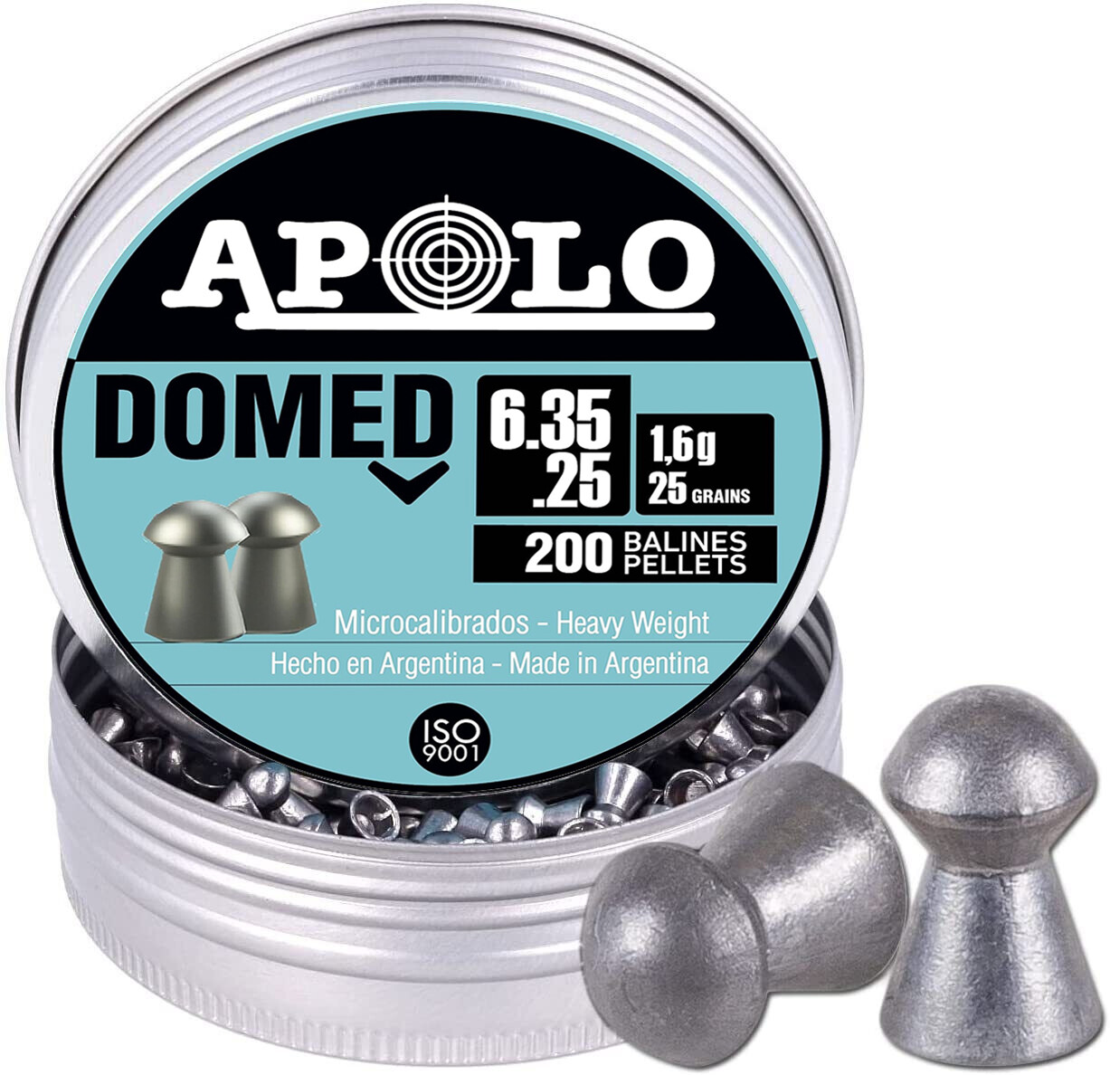Apolo Domed Air Gun Pellets, Heavy Round Tip Pellets, .177 | .22 | .25 ...
