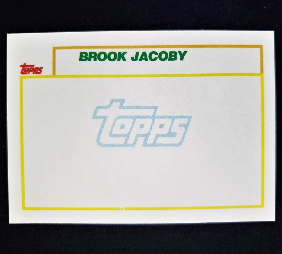 1992 Topps Brook Jacoby Oakland Athletics NN & NoBio #606 Baseball Card ...