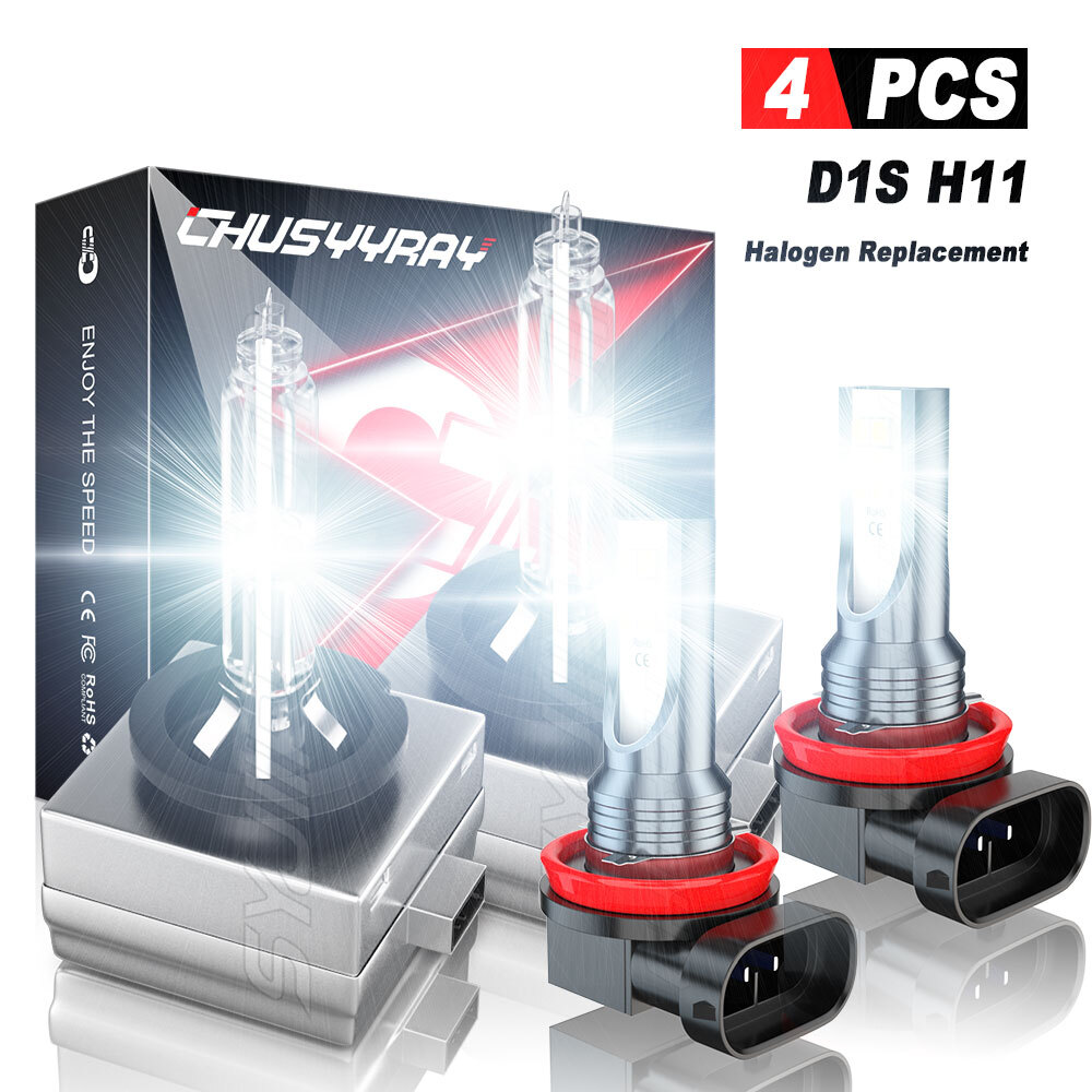 For BMW X5 2007-2017 D1S+H11 Headlight HID High/Low Beam + LED Fog ...