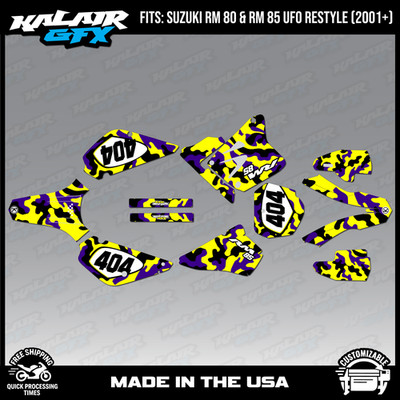 Graphics Kit for Suzuki RM85 (2001-2023) UFO RESTYLE INVASION-Purple | eBay