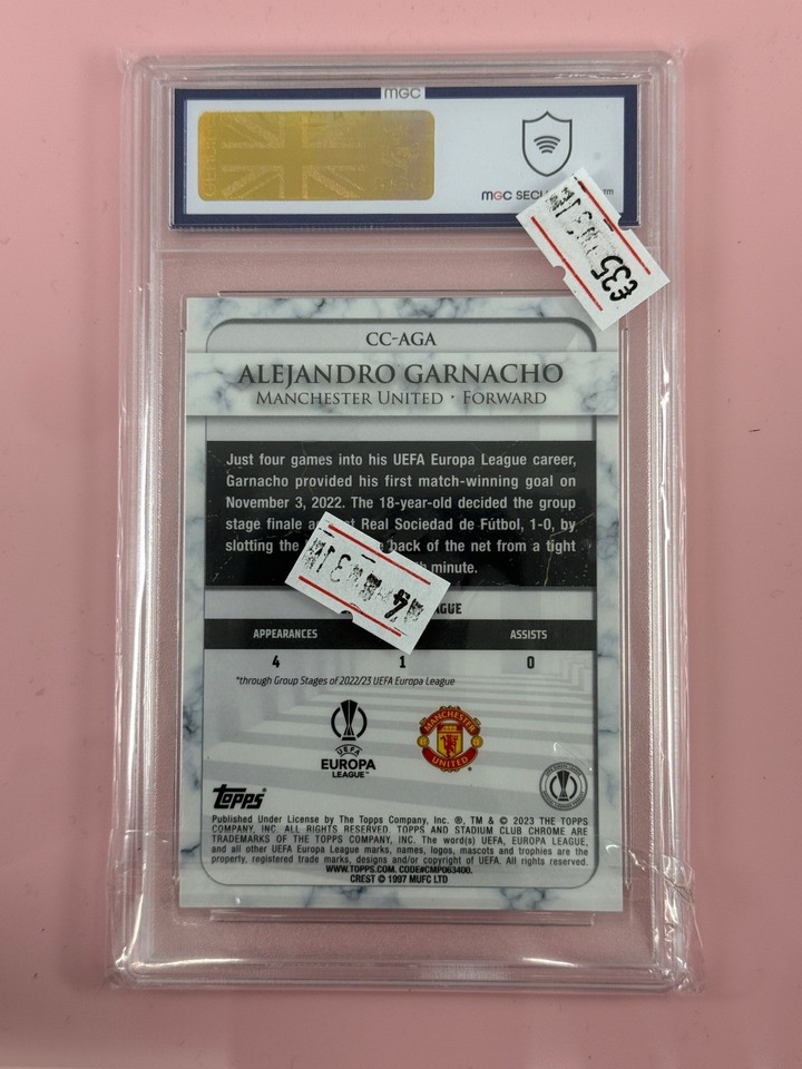 Alejandro Garnacho RC Manchester United 2023 Topps Stadium C.C #CC-AGA ...
