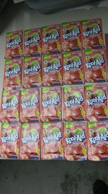 50 Cherry Limeade 1 Mystery Flavor Kool Aid Drink Mix Summer Party Fun ...