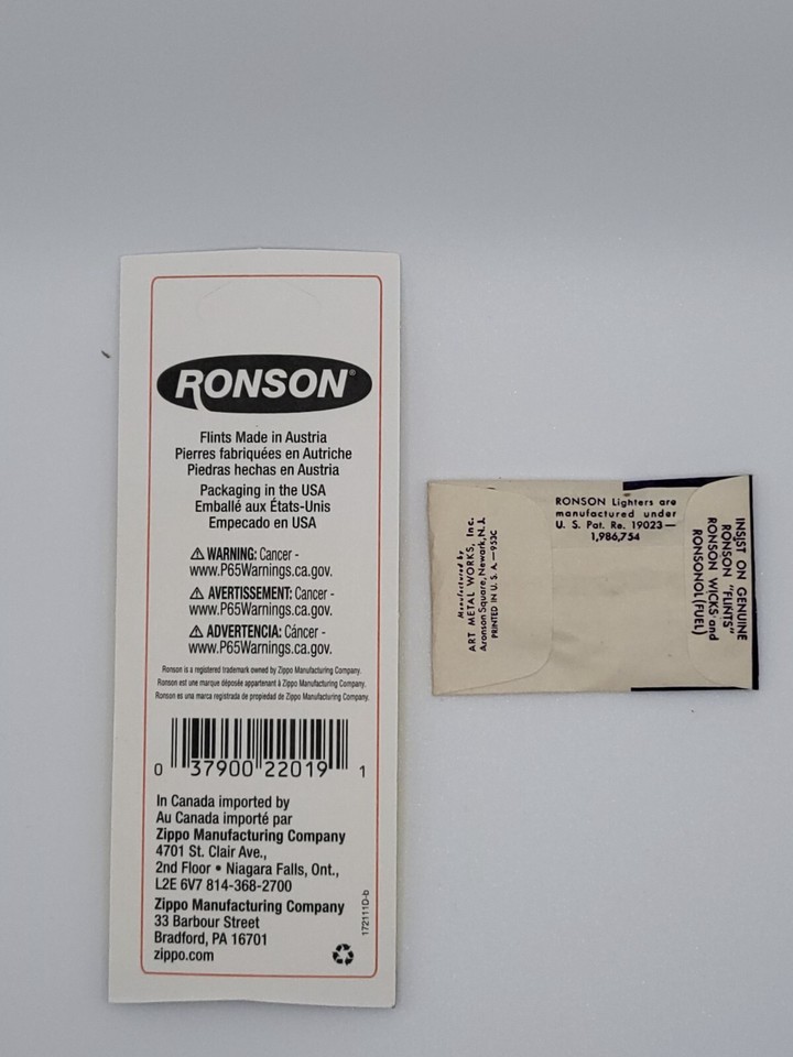 Ronson Lighter Flint and Vintage Ronson Lighter Wick with Inserter | eBay