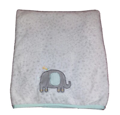 Lullaby Lane ELEPHANT Light Gray Spotted Baby Blanket Lovey | eBay