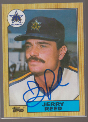 Autographed 1987 Topps Jerry Reed - Mariners | eBay