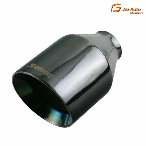 1PC Universal 2'' ID 4'' outlet Exhaust End Tips Muffler Black Tip ...
