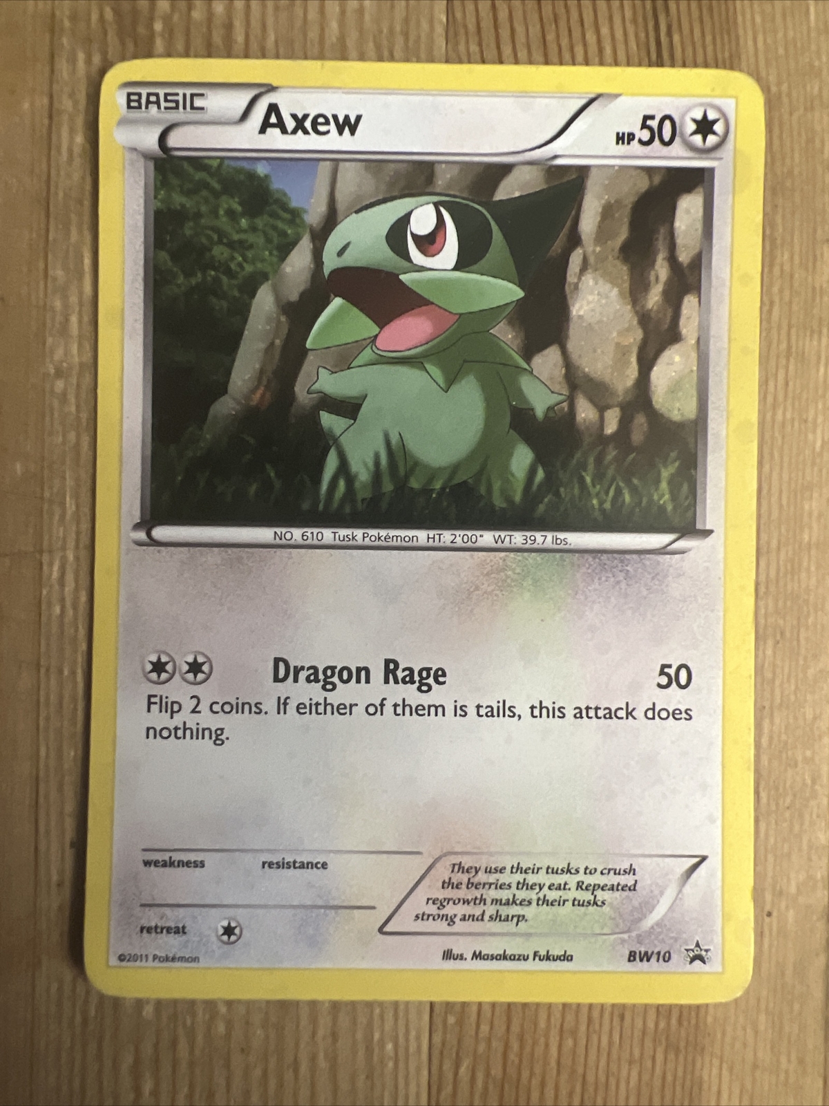 Pokémon TCG Axew Black & White BW10 Holo Promo Promo for sale online | eBay