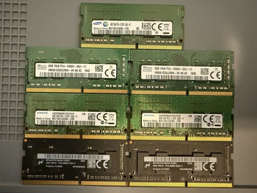 RAM (Lot of 7) Assorted Brands/Speeds Laptop Memory Sticks 36GB Total ...