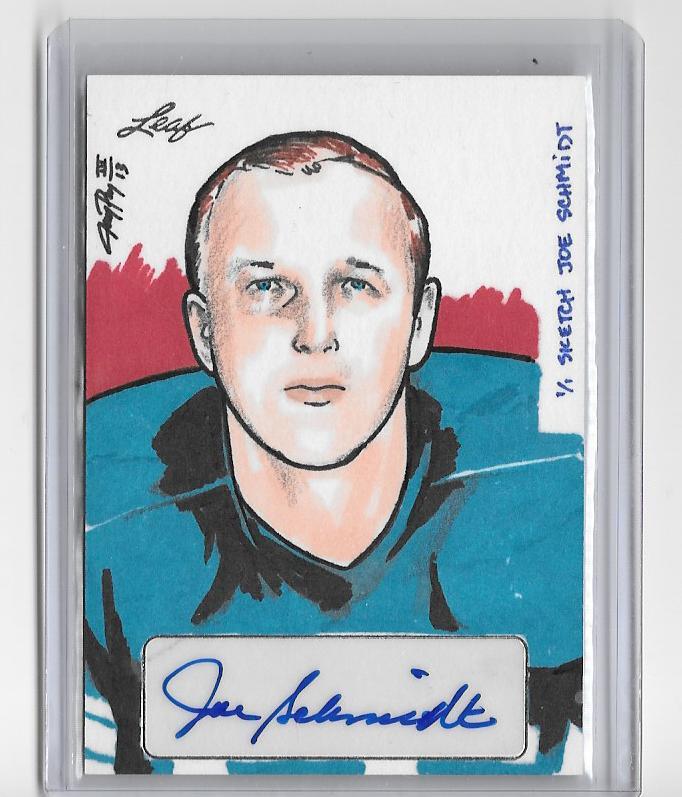 JOE SCHMIDT 2013 LEAF SKETCH CARD #1/1 MASTERPIECE AUTOGRAPH | eBay
