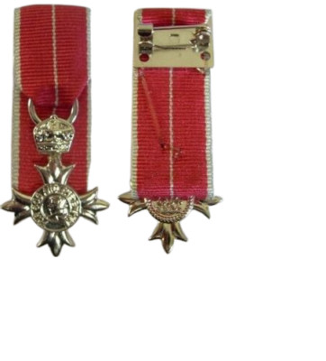 MINIATURE MOUNTED MBE MILITARY MEDAL, supplied as seen with a pin ...