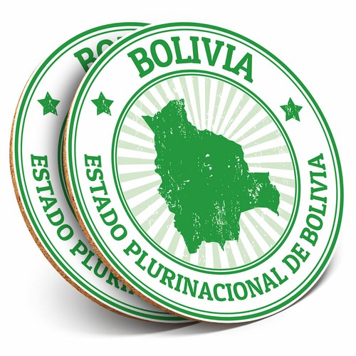 2 x Coasters - Distressed Bolivia Travel Map Home Gift #4653 | eBay UK
