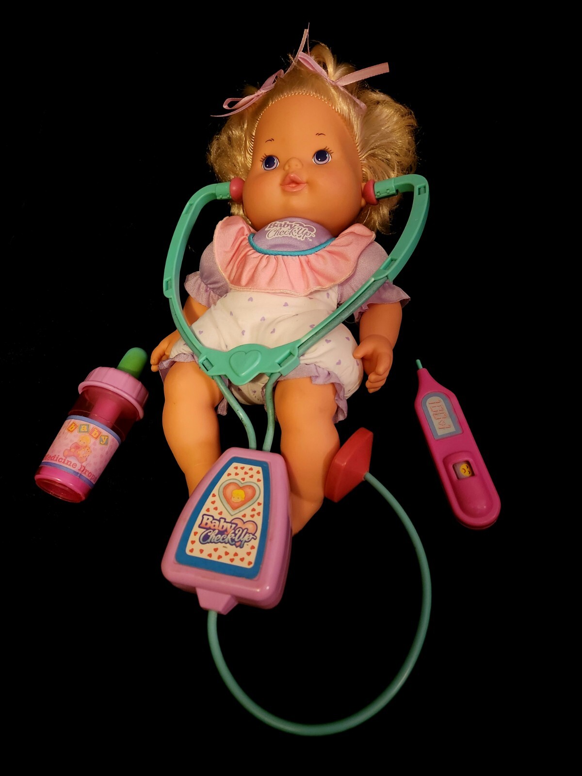 Vtg 1993 Kenner Baby Check-Up Doll Complete Stethoscope DOCTOR KIT ...