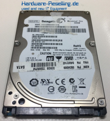 Seagate Lenovo Momentus Thin 320GB SATA 2.5" 7.2K 16MB 3G ST320LT007 ...