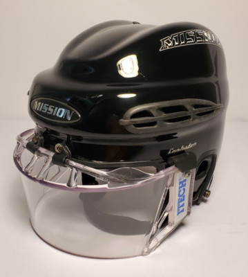 Mission Carbster Hockey Helmet Carbon Fiber Rare Black w/ Itech Visor ...