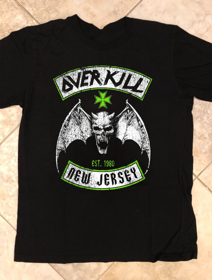 OverKill Band New Jersey Concert Rock Adult Short Sleeve T-Shirt All ...