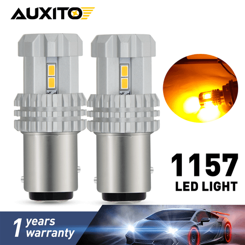 2X 21W 1157 LED Amber Yellow Turn Signal Parking DRL High Power Light ...