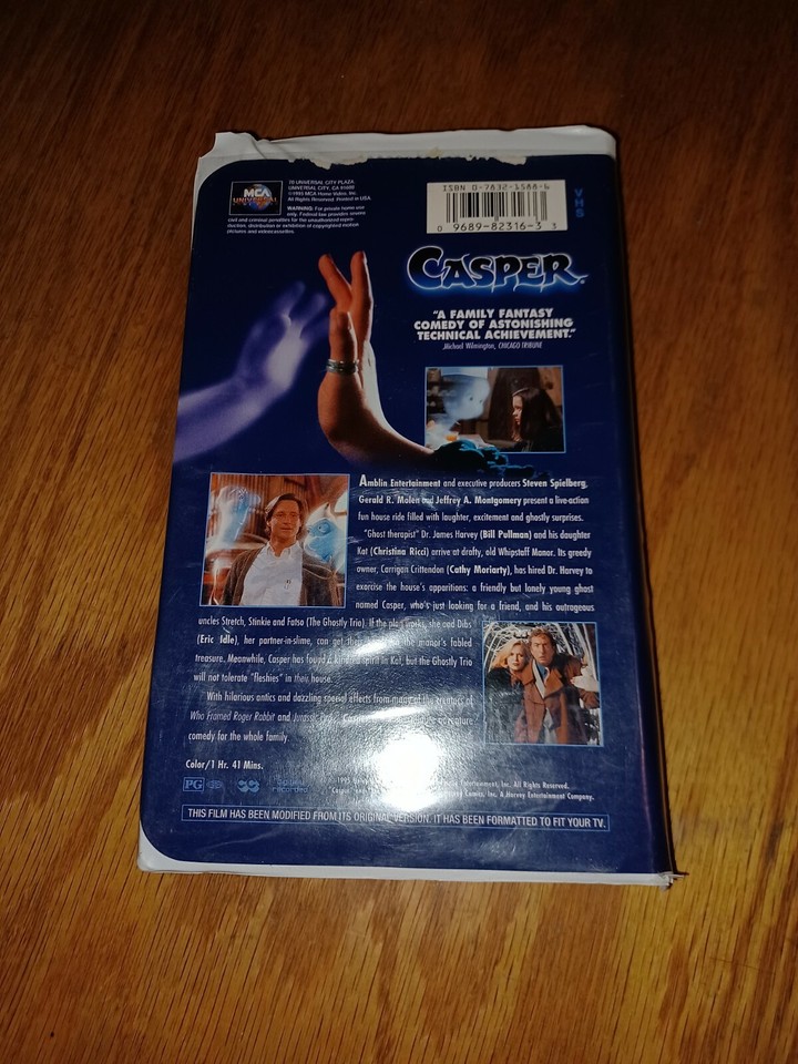 Casper (VHS, 1997, Clamshell) 9/22 96898231633 | eBay