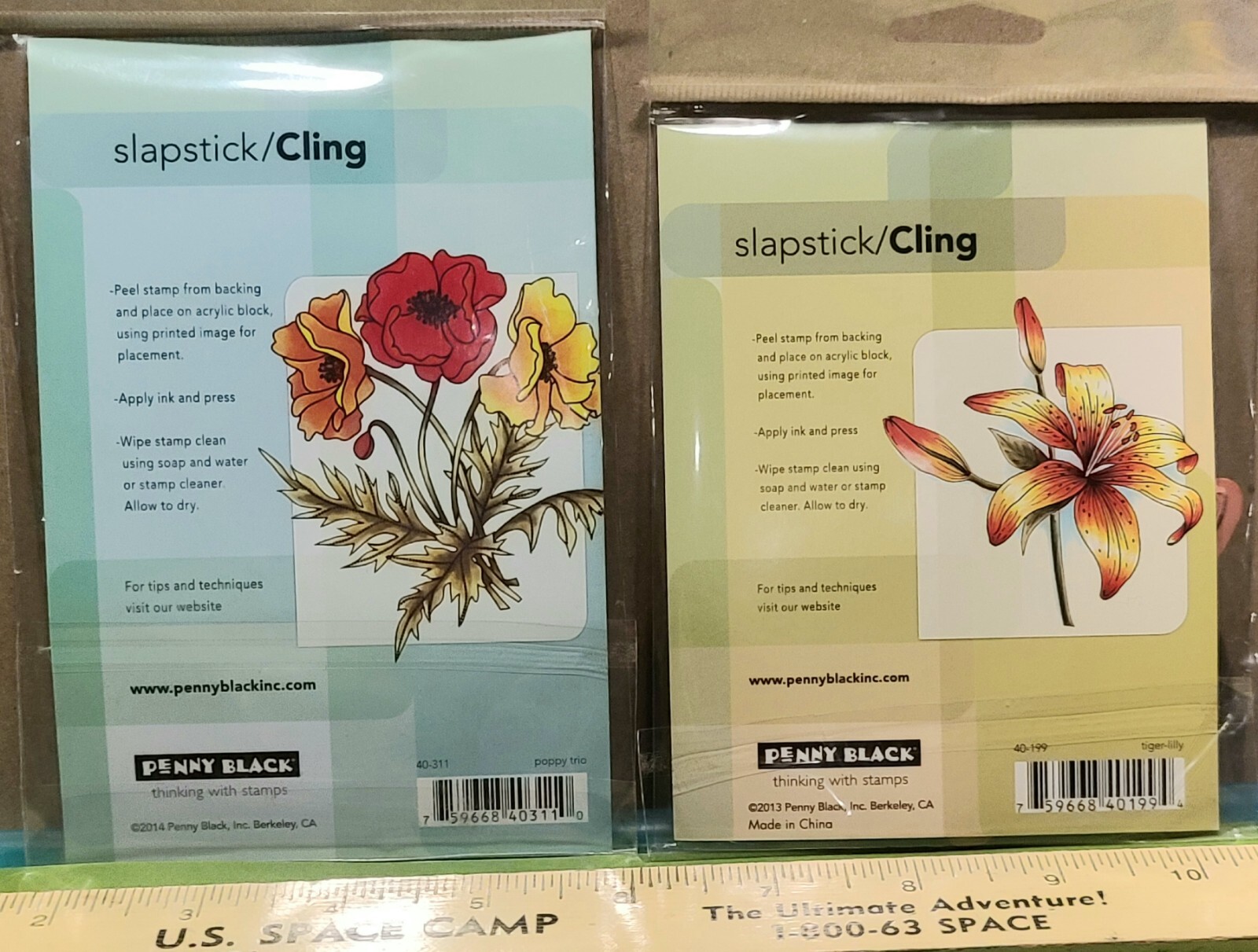 Penny Black Slapstick Cling Stamp Lot Of 2: Poppy Trio & Tiger Lilly | eBay