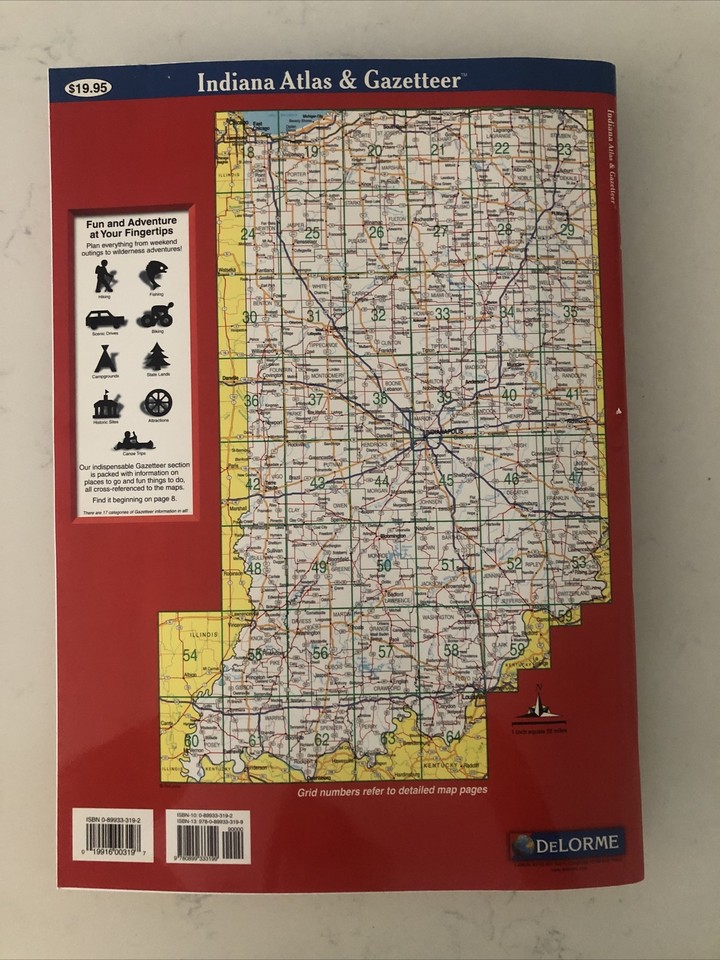 Indiana Atlas & Gazetteer - Map, by Delorme Publishing Company -free ...