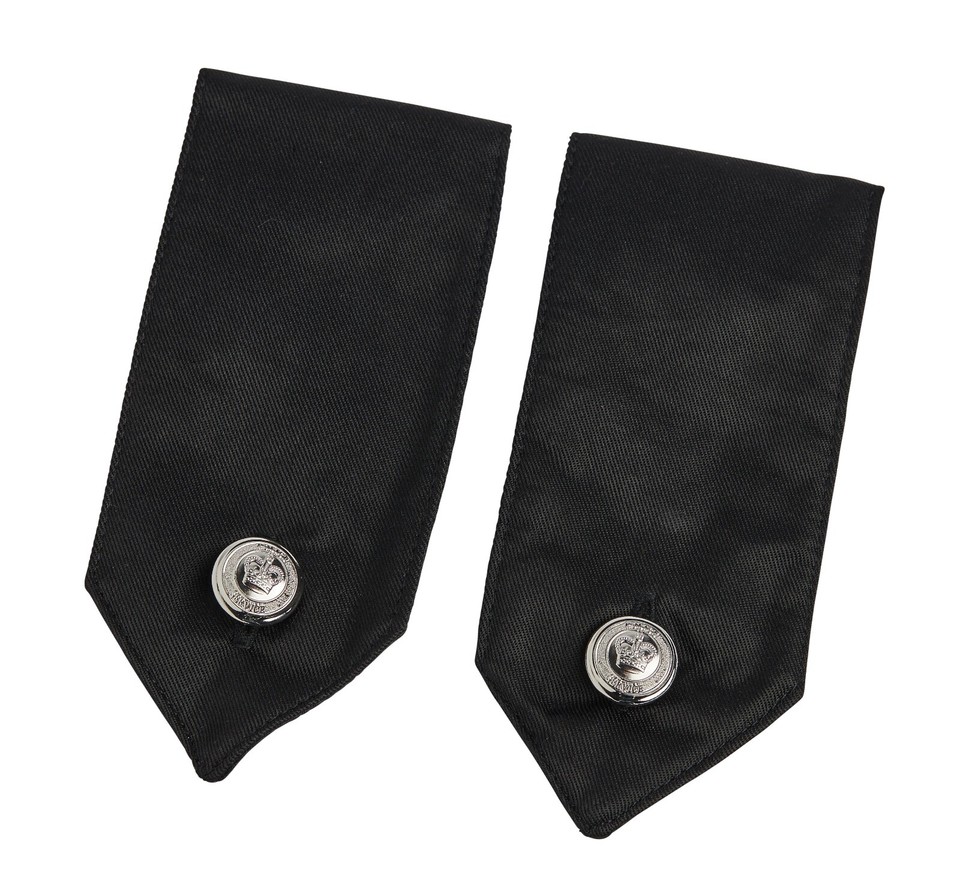 New Black Police Superintendent Button On Shirt Epaulettes Epaulette ...
