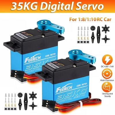 2Pcs 35KG Metal Gear Waterproof Digital Servo High Torque &Speed for 1/ ...