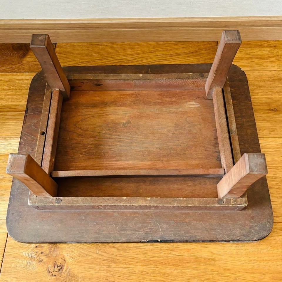 Japanese Vintage Wooden Foldable Literary Desk Low Table Chabudai W43× ...