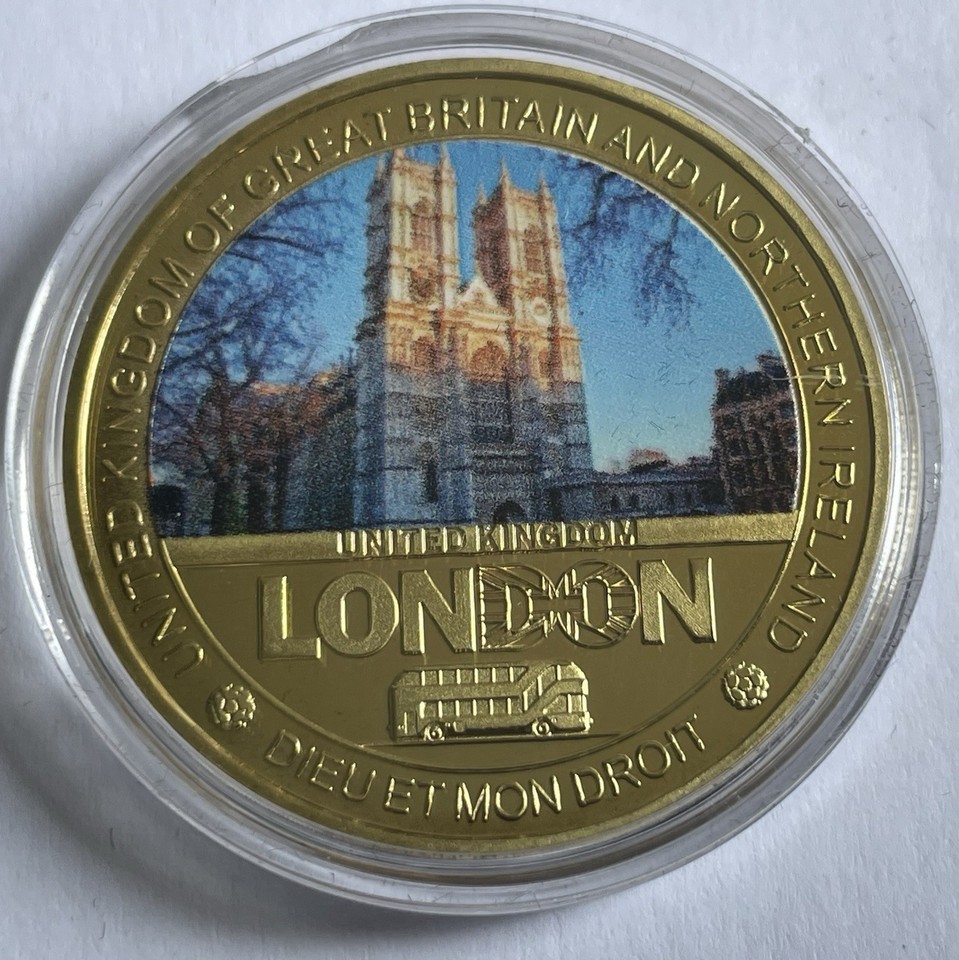 SET OF 5 FAMOUS LONDON LANDMARKS 24CARAT GOLD PLATED COMMEMORATIVE ...