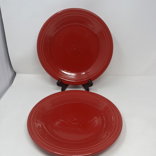 2 Fiesta Fiestaware SCARLET Red Dinner Plate 10.5" Homer Laughlin | eBay