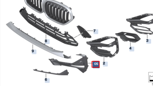 NEW BMW X1 F48 FRONT BUMPER LEFT GRILLE 51117954245 7954245 NO DUTY TO ...