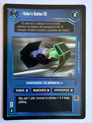 Star Wars CCG Reflections I 1 Vader's Custom TIE Foil SWCCG | eBay