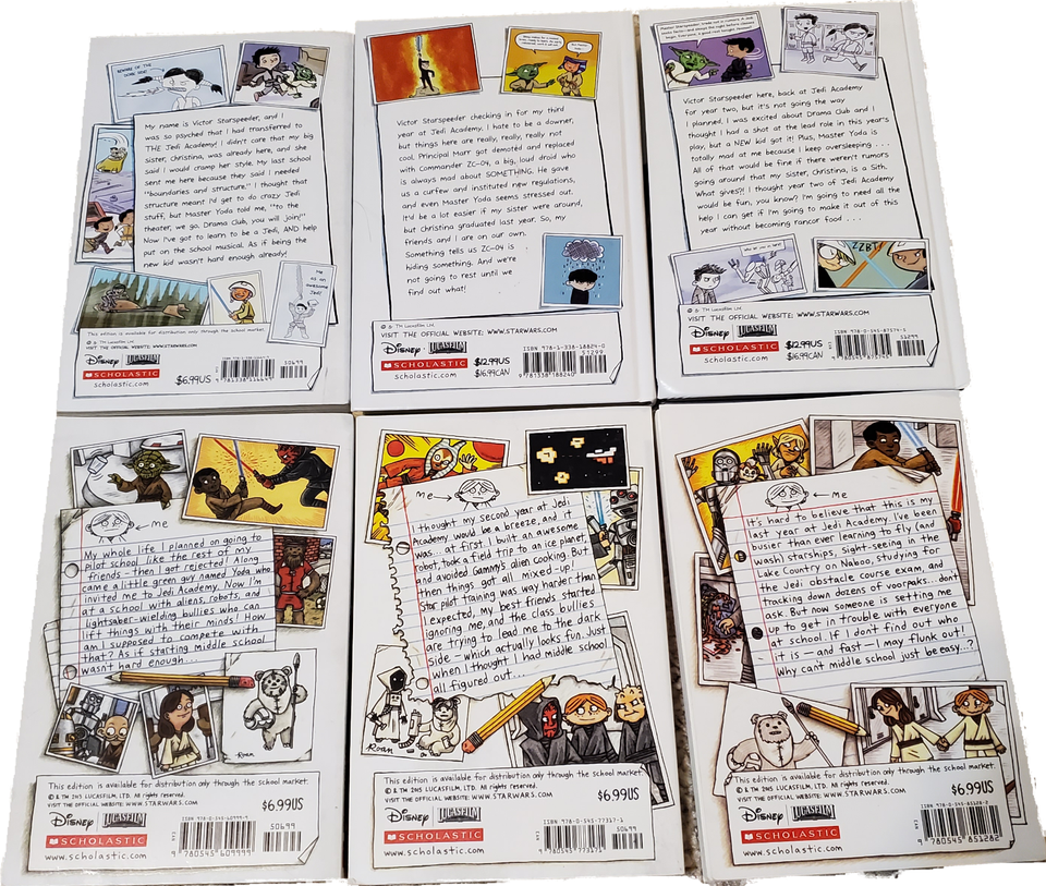 Star Wars Jedi Academy Book Lot of 6 AR Accelerated Reader 3.7-4.4 ...