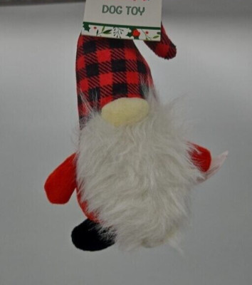 Meijer Holiday Red Plush Gnome - Dog Toy | eBay