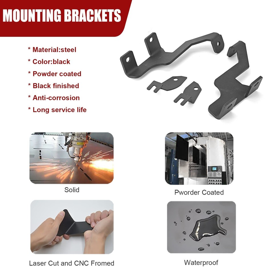 LED Light Pod Ditch Hood Mounting Bracket A Pillar Light Brackets ...
