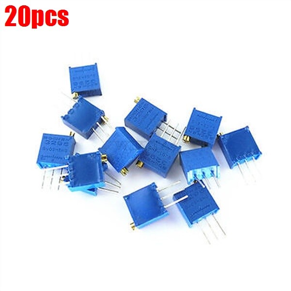 20Pcs Pot Trimmer 3296W-105 3296 W 1M Ohm Trim Potentiometer New Ic vf ...