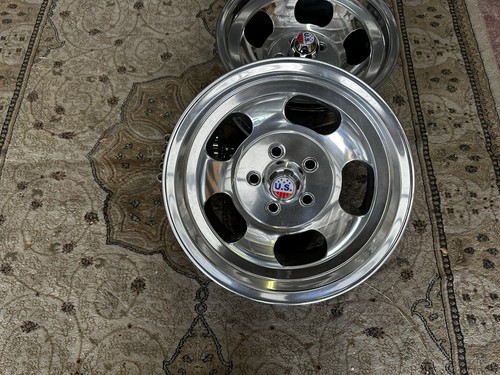 Vintage Pair (2) 15x7 Western US Indy Mag Style Wheels MOPAR FORD 4 1/2 ...