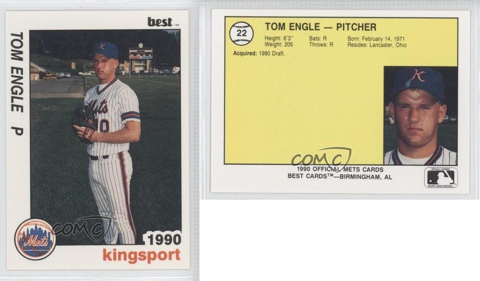 1990 Best Kingsport Mets Tom Engle #22 0q3 | eBay