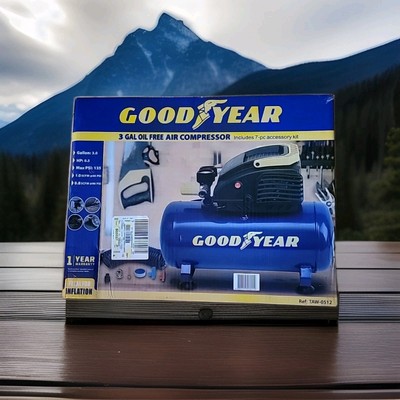 Goodyear 3 Gallon Horizontal Air Compressor, 135 Max Psi. - TAW-0512 ...