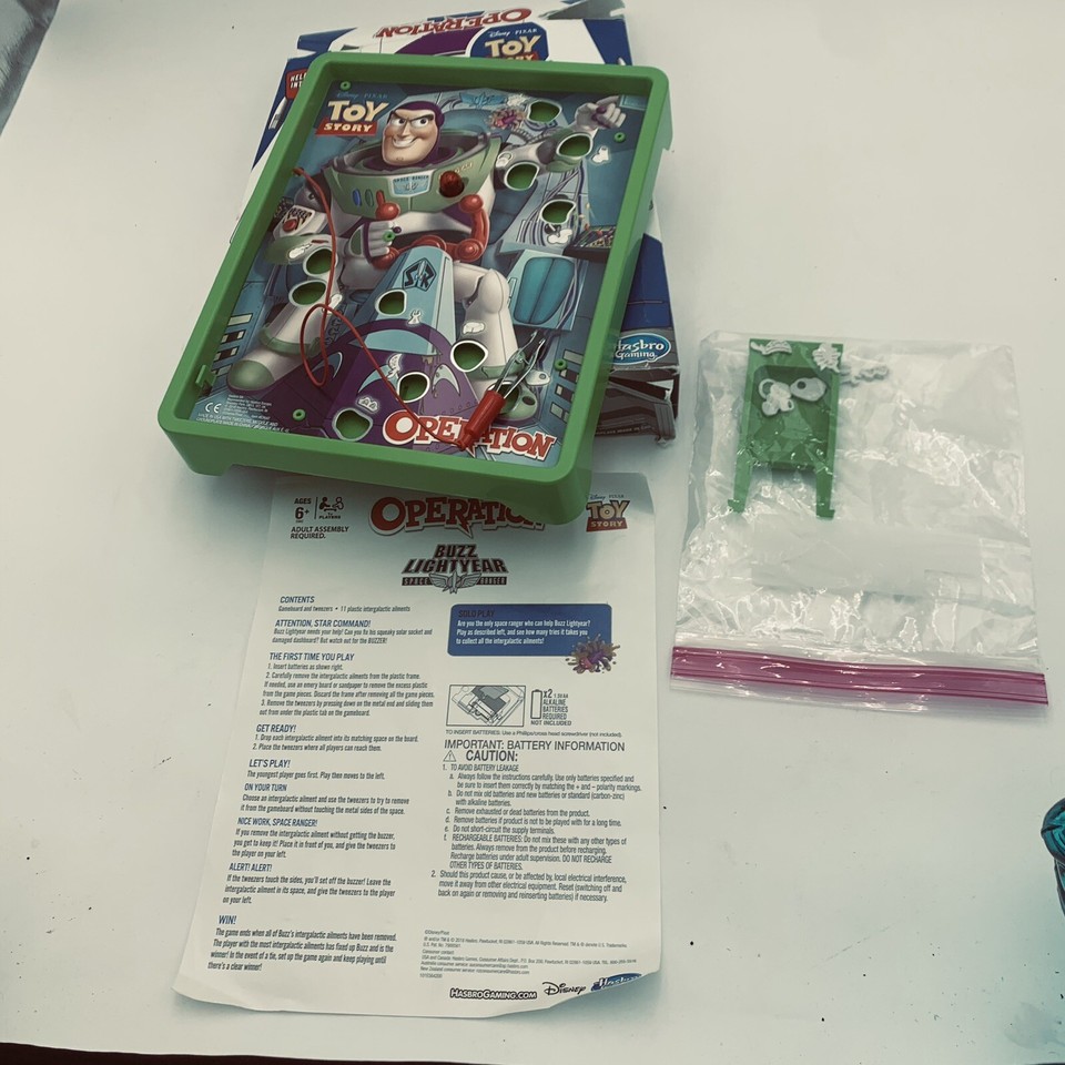 Buzz Lightyear Toy Story Operation Game, Complete, Tested and Wotking ...