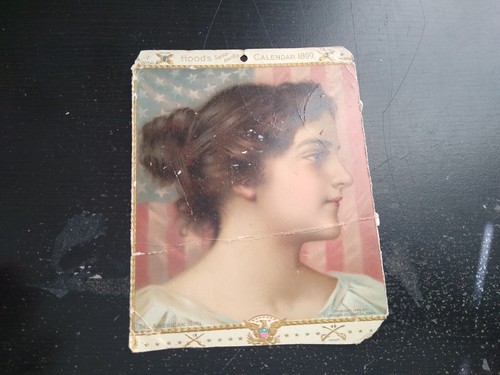 Hoods 1899 Calender Antique Ephemera Victorian Ad Trade Card | eBay