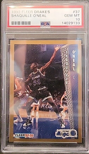 1992 Fleer Drake's #37 Shaquille O'Neal Rarest Card On Ebay Super Ultra ...