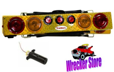 36" TOWMATE DIAMOND PLATE WIRELESS WIDE LOAD LIGHT BAR for HEAVY DUTY ...
